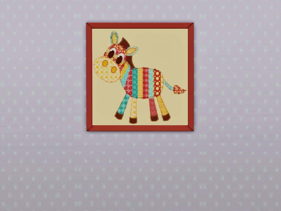 The Sims Resource | Set of 4 patchwork paintings