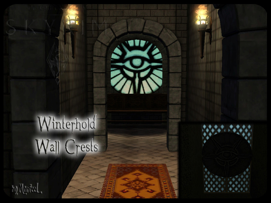 The Sims Resource | Skyrim College of Winterhold Wall Crest