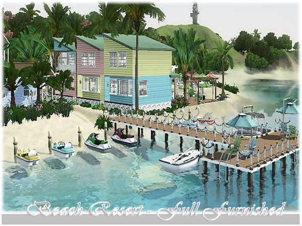 The Sims Resource | Beach Resort-01 [Full Furnished]