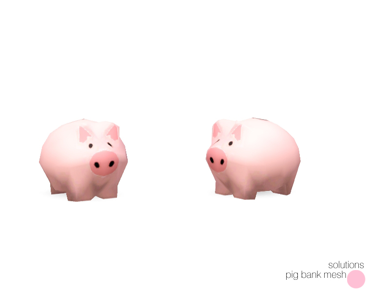 The Sims Resource | Solutions Pig Bank Mesh