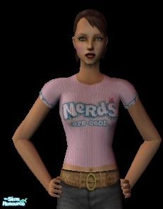 The Sims Resource | Fashion Fun Tee\'s - Nerds