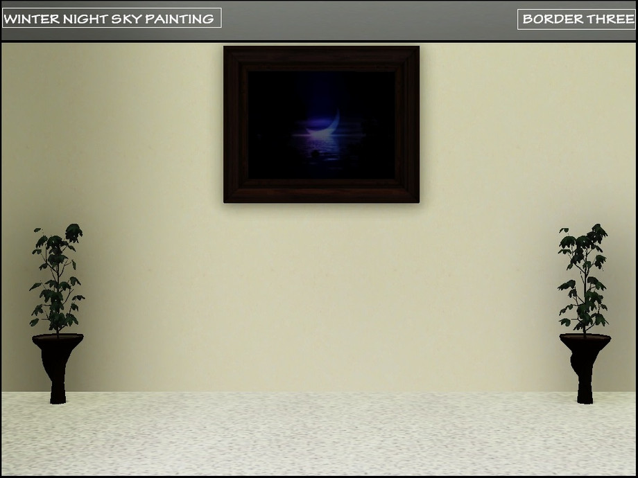 The Sims Resource - Winter Night Sky Painting