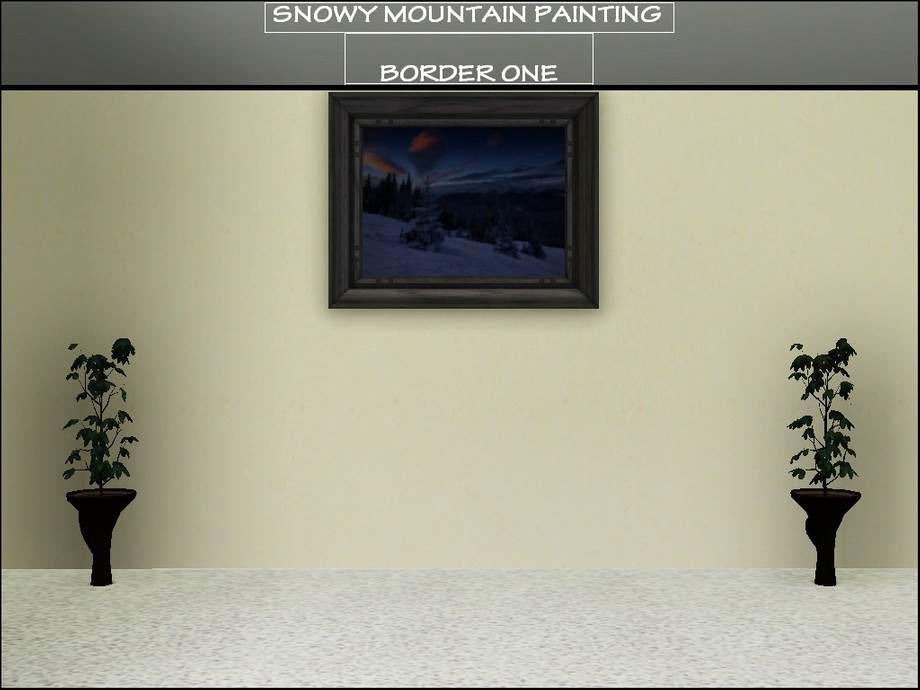 The Sims Resource | Snowy Mountain Painting