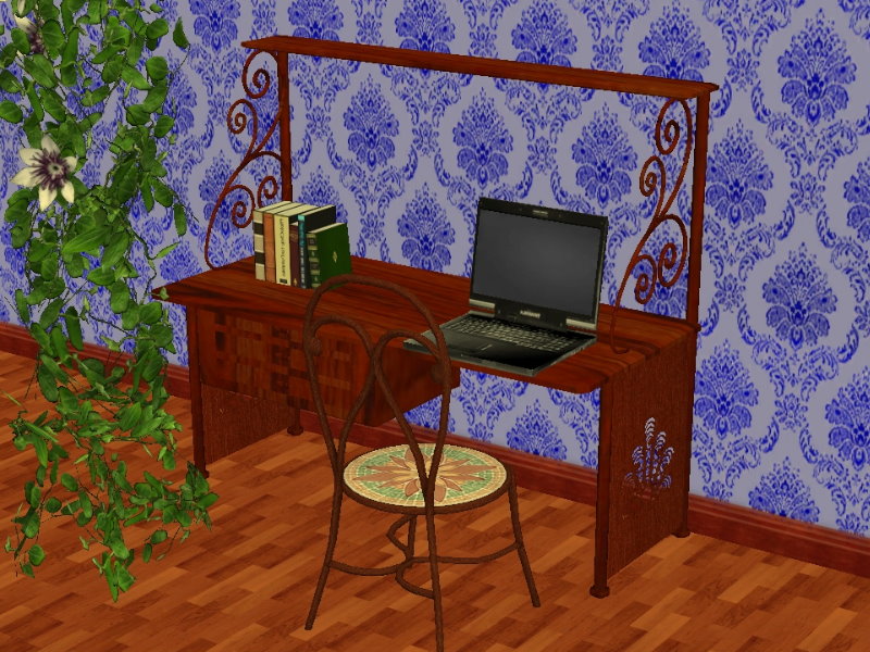 The Sims Resource | Arcadia Desk Recolor Set - Meesha-s2l-da-mahogany