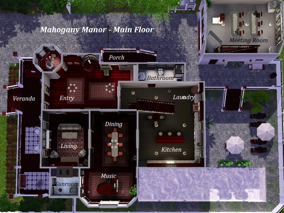 The Sims Resource | Mahogany Manor, built 1908