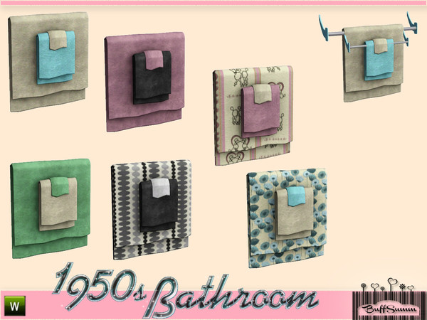 The Sims Resource | 1950s Bathroom Towel B