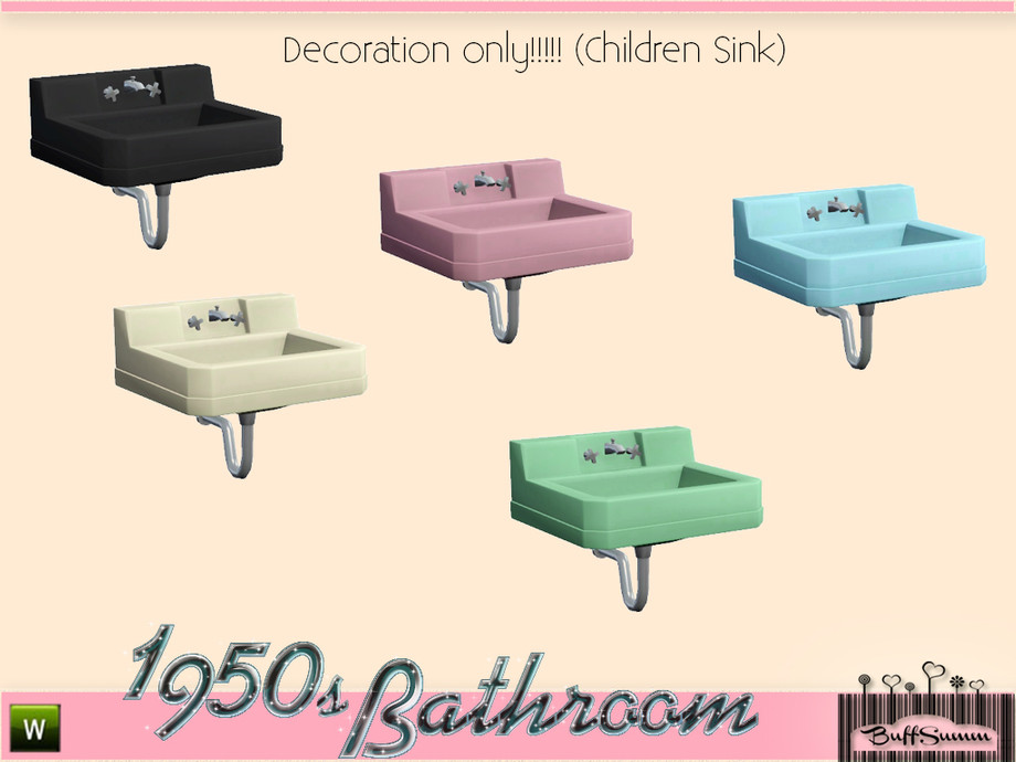 The Sims Resource | 1950s Bathroom ChildrenSink