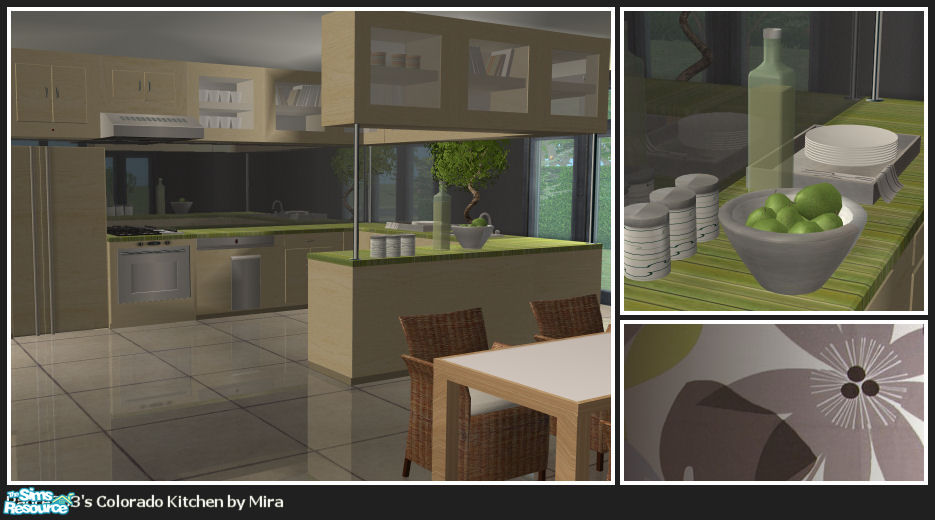 The Sims Resource - Colorado kitchen - beech