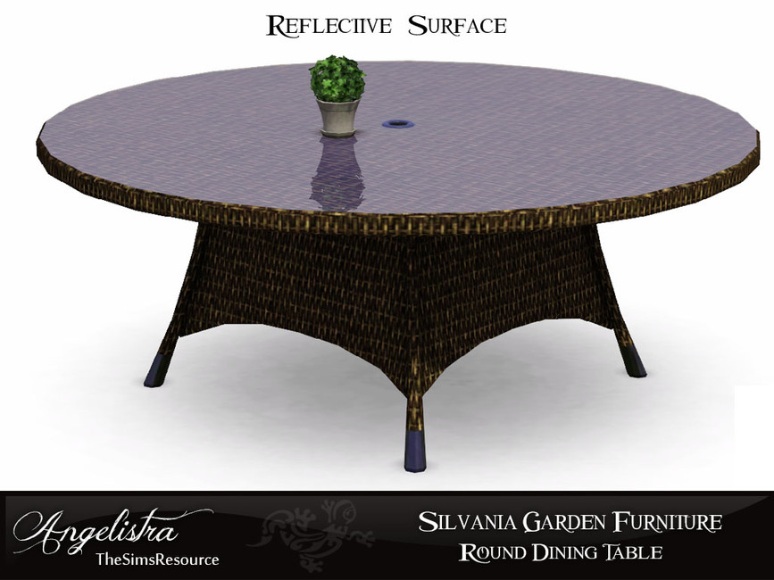 The Sims Resource - Silvania Round Dining Table