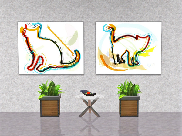 The Sims Resource | Abstract Cat Painting