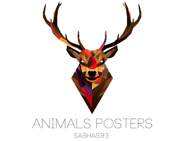 The Sims Resource - Poster with a deer.
