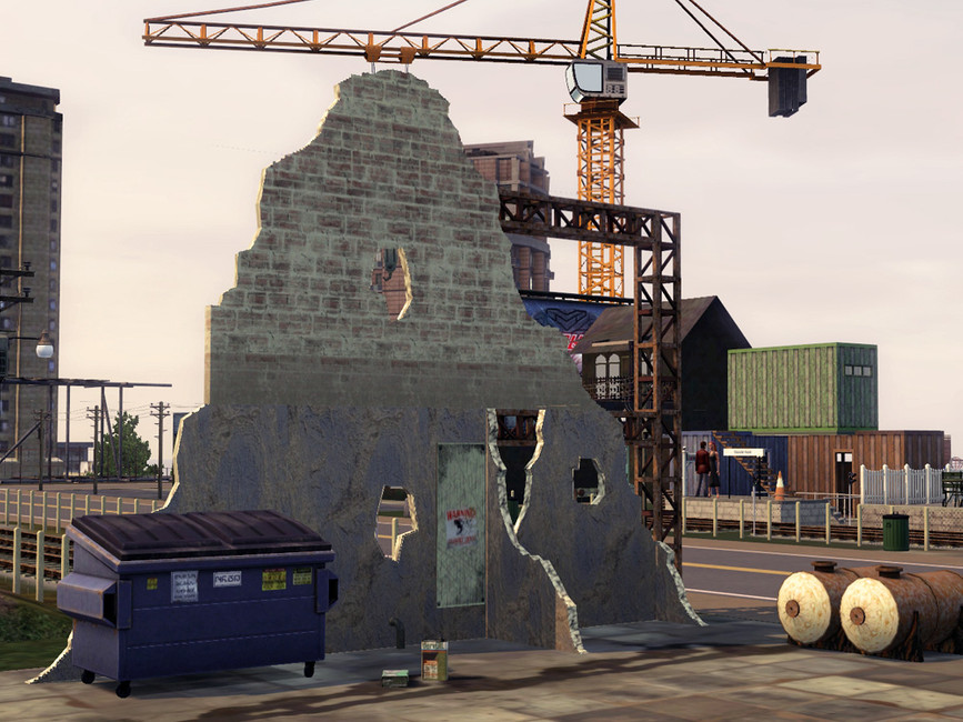 The Sims Resource - Broken Walls Window Set