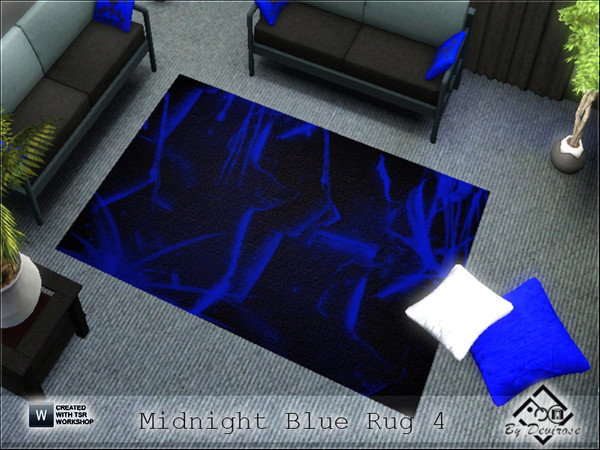 The Sims Resource | Midnight Blue Rug 4