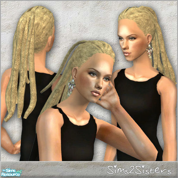The Sims Resource | S2S Dreadlock Ponytail - 7