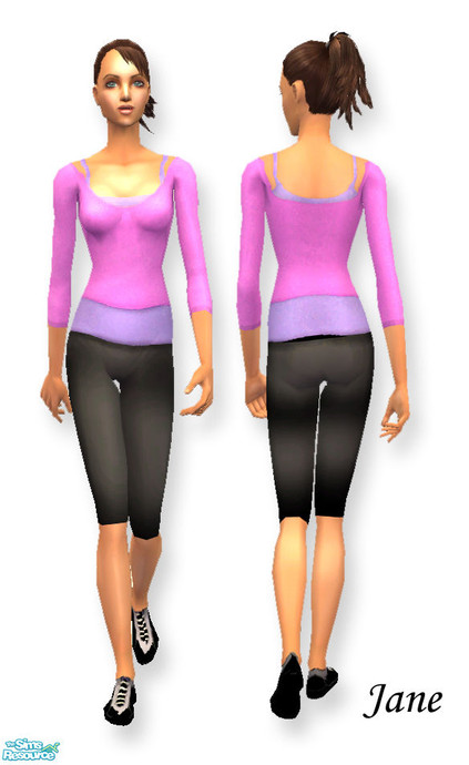 The Sims Resource - Workout collection 003 - violet