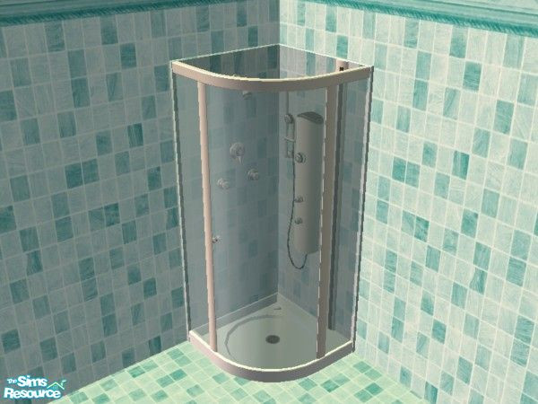 The Sims Resource - Gorgeous Shower Stalls in Aqua