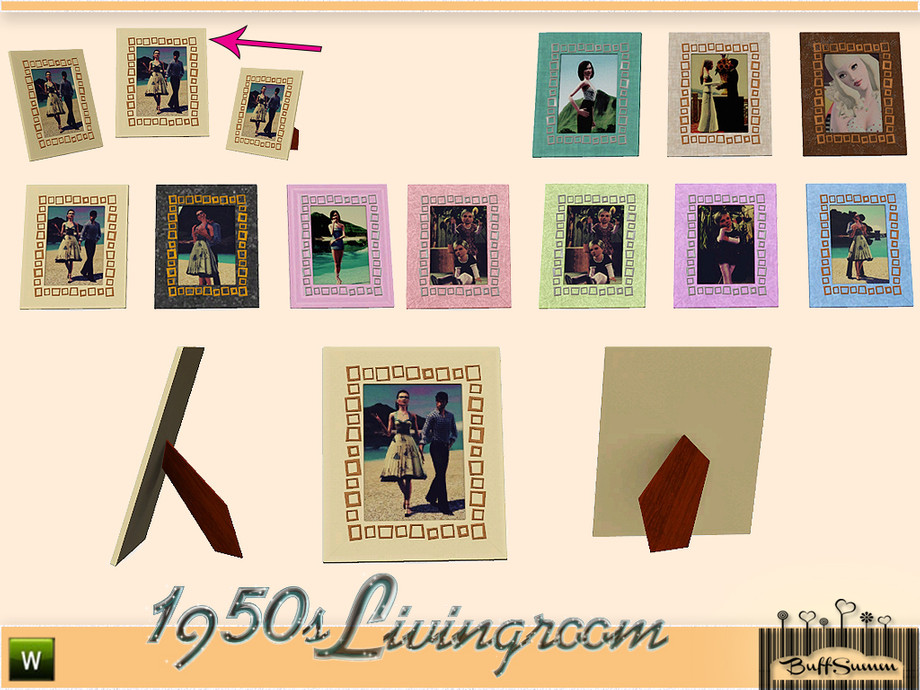 The Sims Resource | 1950s Livingroom Pictureframe A1
