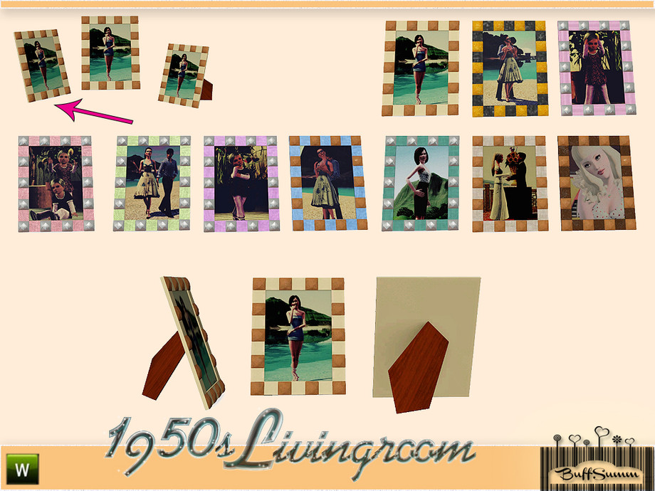 The Sims Resource | 1950s Livingroom Pictureframe B2