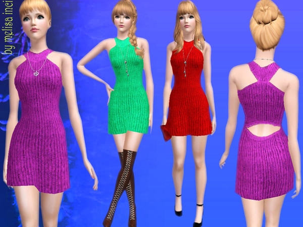The Sims Resource | Knitted Dress