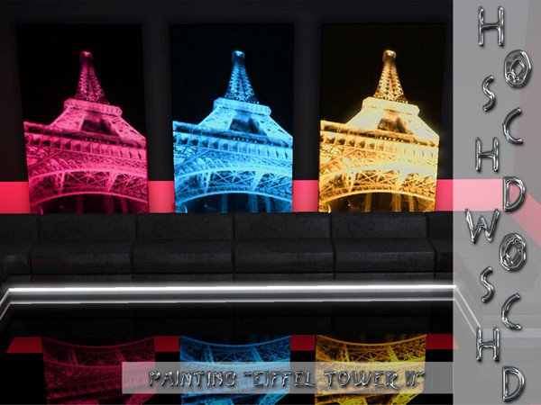 The Sims Resource - Paris_paintings_Eiffel_Tower_II