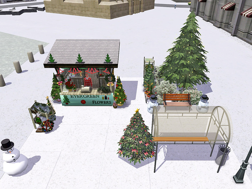The Sims Resource - Flower Stall Evergreen
