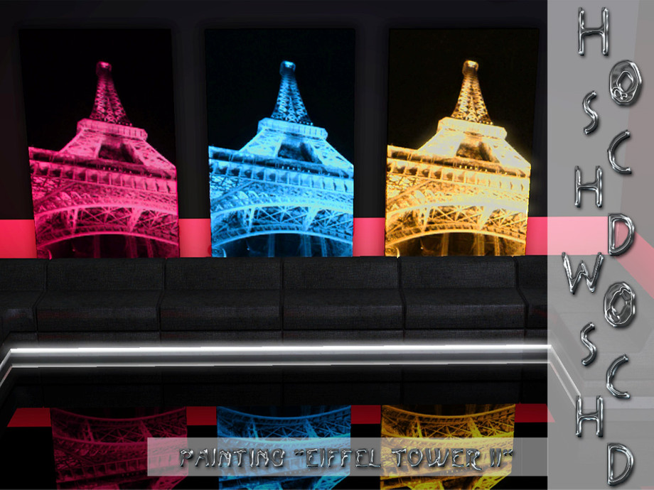 The Sims Resource - Paris_paintings_Eiffel_Tower_II