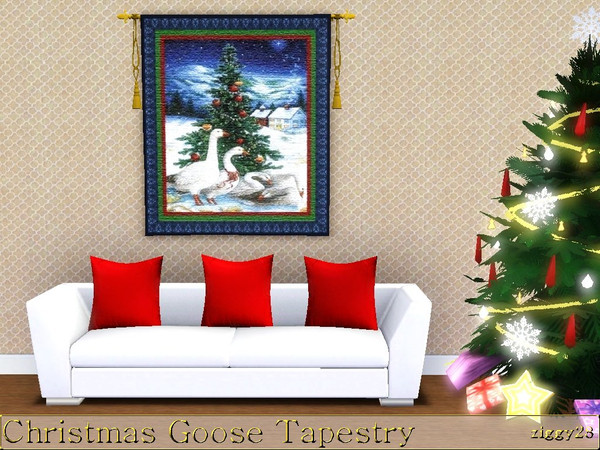 The Sims Resource | Christmas Goose Tapestry