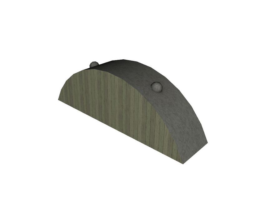 The Sims Resource - Curved Roof Decor - 3 Tile Vented (Mid)