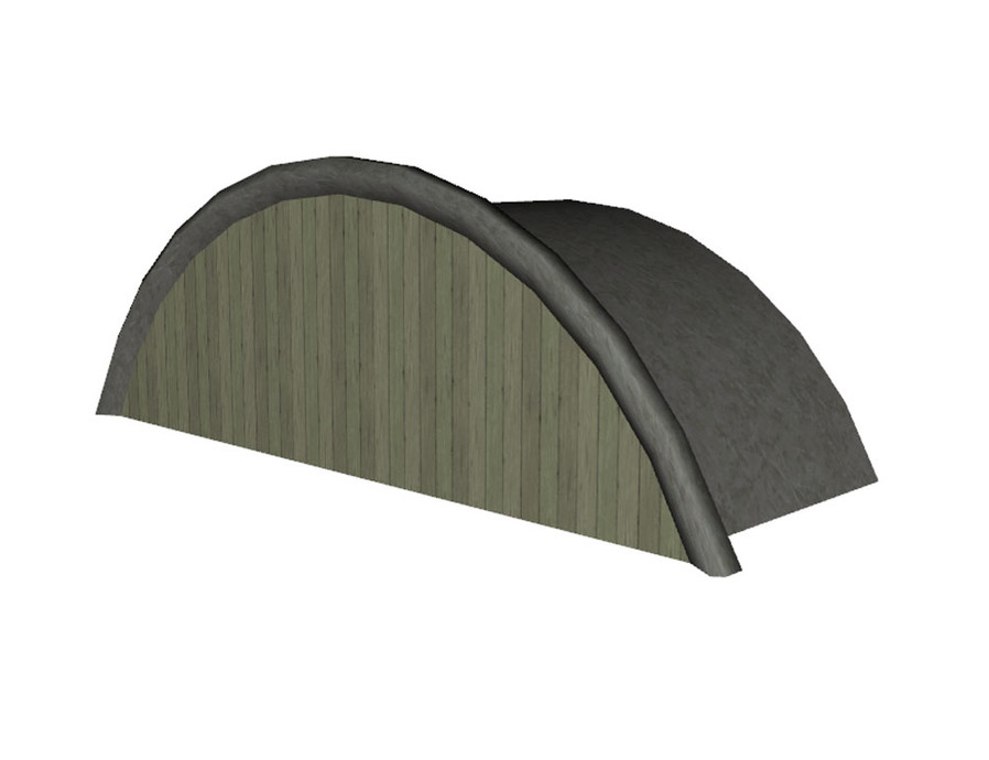 The Sims Resource | Curved Roof Decor - 4 Tile (End)