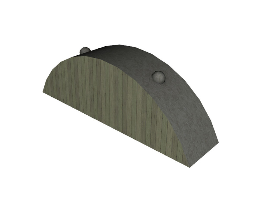 The Sims Resource | Curved Roof Decor - 4 Tile Vented (Mid)