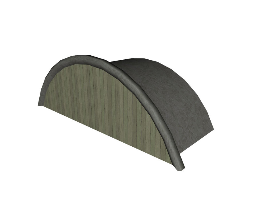 The Sims Resource | Curved Roof Decor - 3 Tile (End)