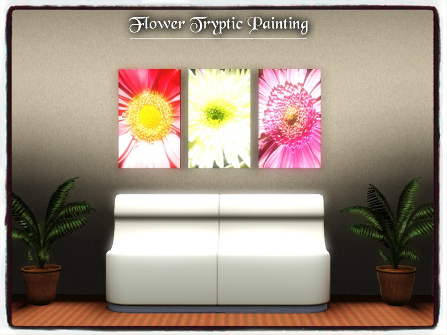 The Sims Resource - Flower Tryptic Painting (02)