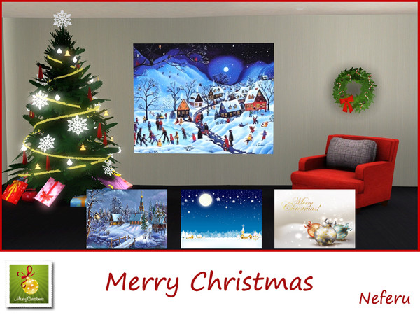 The Sims Resource | Merry Christmas painting