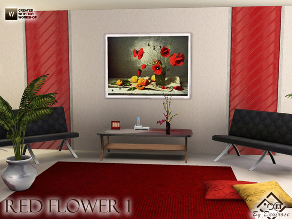 The Sims Resource | Red Flower 1