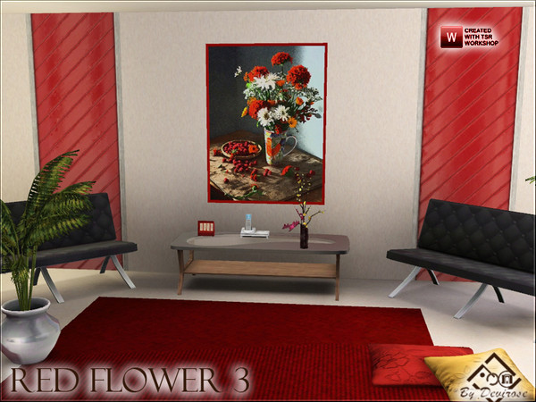 The Sims Resource | Red Flower 3