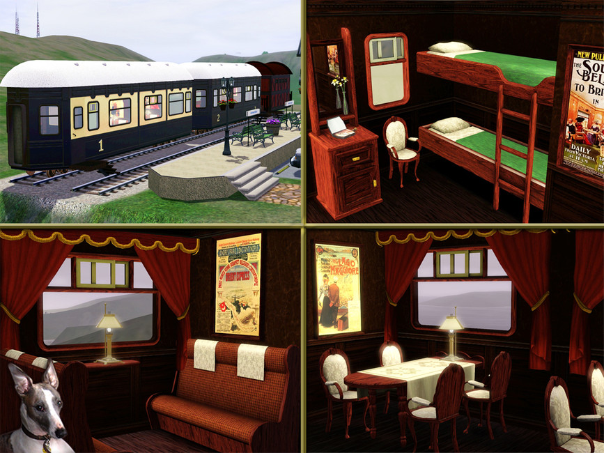 The Sims Resource - Train Car Furniture Set