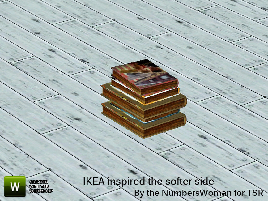 The Sims Resource - Ikea Inspired The Softer Side Living Stack of Books