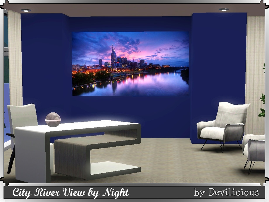 The Sims Resource - City River View By Night