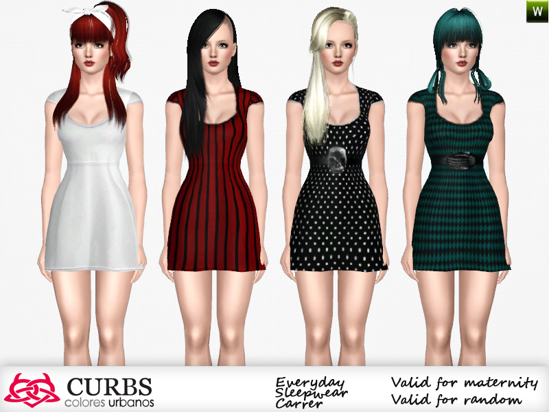The Sims Resource | curbs mini dress 03