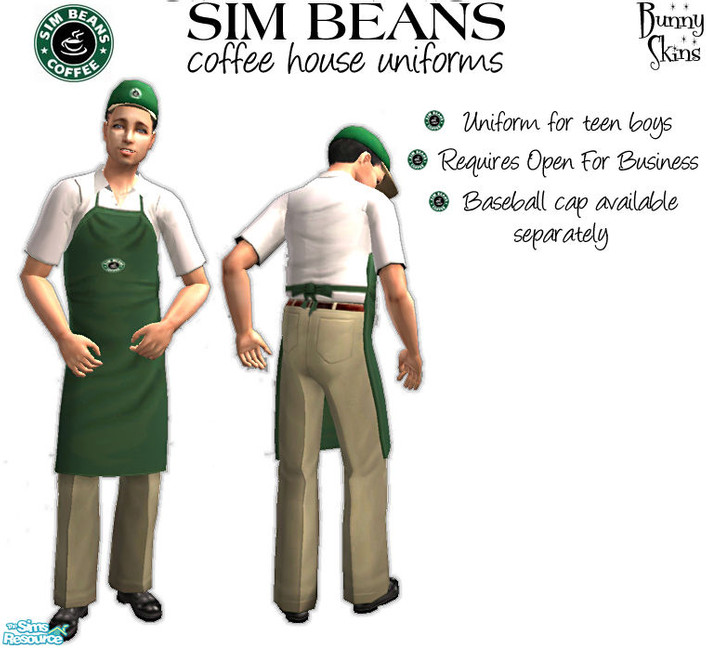 The Sims Resource - Sim Beans Uniform for Teen Male