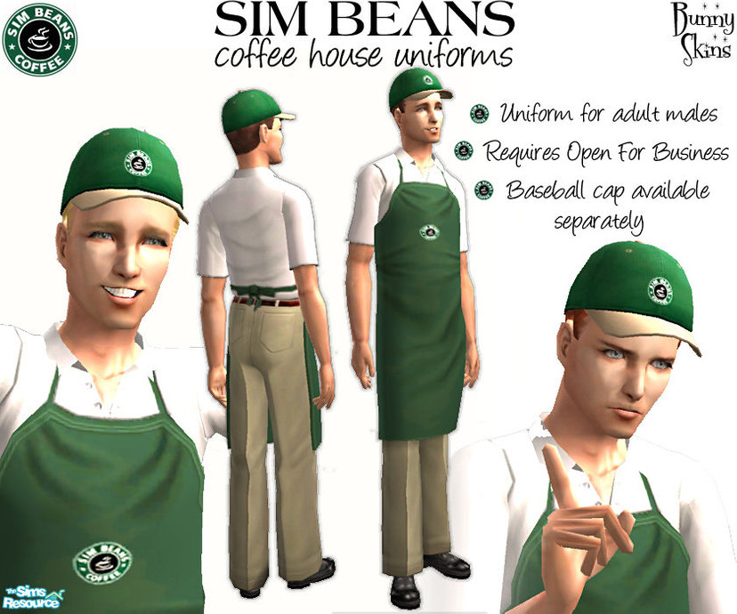 The Sims Resource | Sim Beans Uniform for Adult Male
