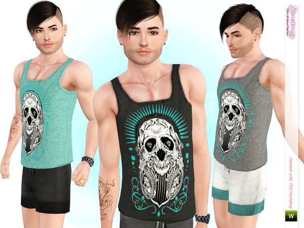 The Sims Resource - Male | OldSchool Tank Top
