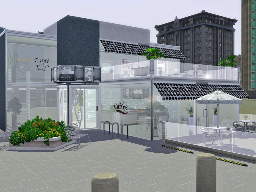 The Sims Resource - Coffee shop and internet cafe