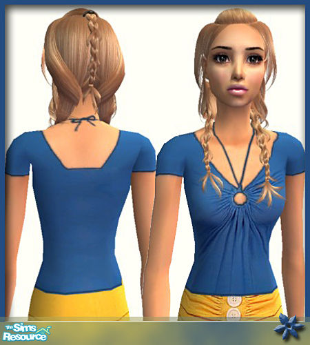 The Sims Resource | blue top for teen