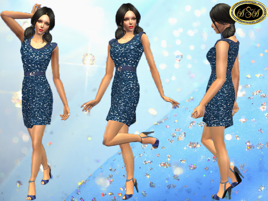 The Sims Resource | ASA_76_DarkBlueDress