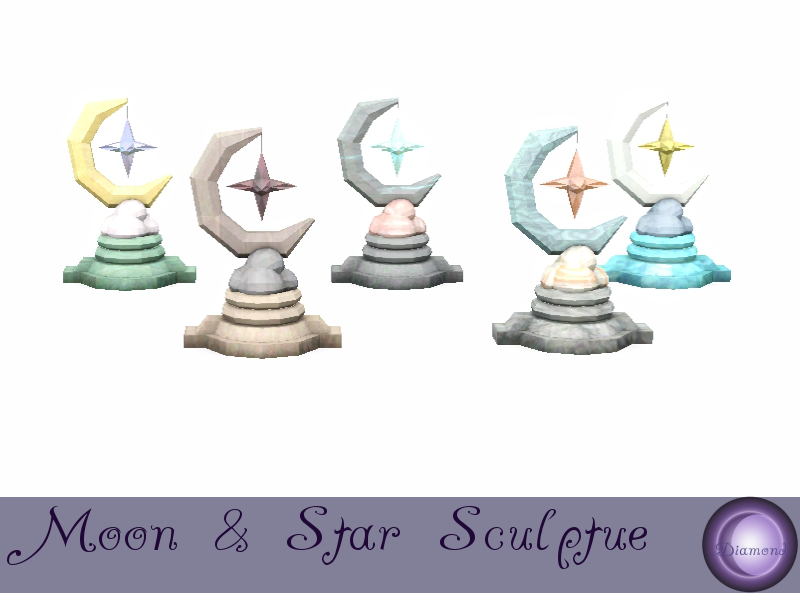 The Sims Resource | Artamishia's Moon and Star Sculpture