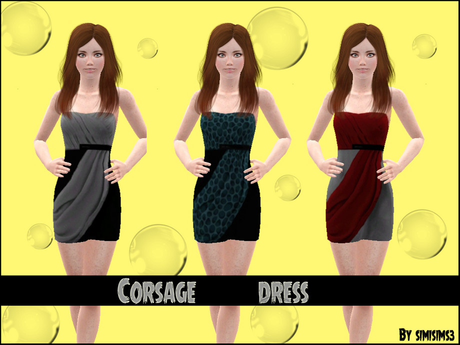 The Sims Resource | Corsage dress