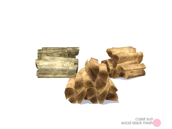 The Sims Resource | Coast Wood Stack Mesh