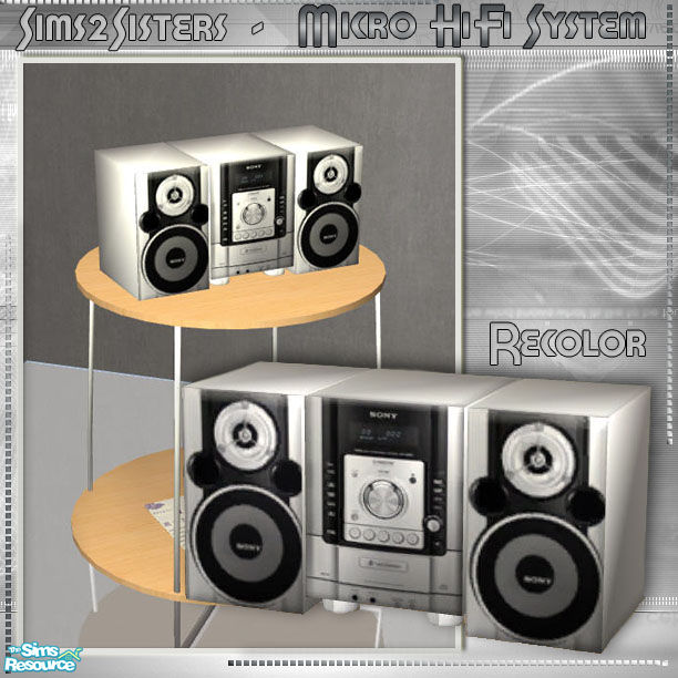 The Sims Resource - S2S Micro HiFi System - Recolor