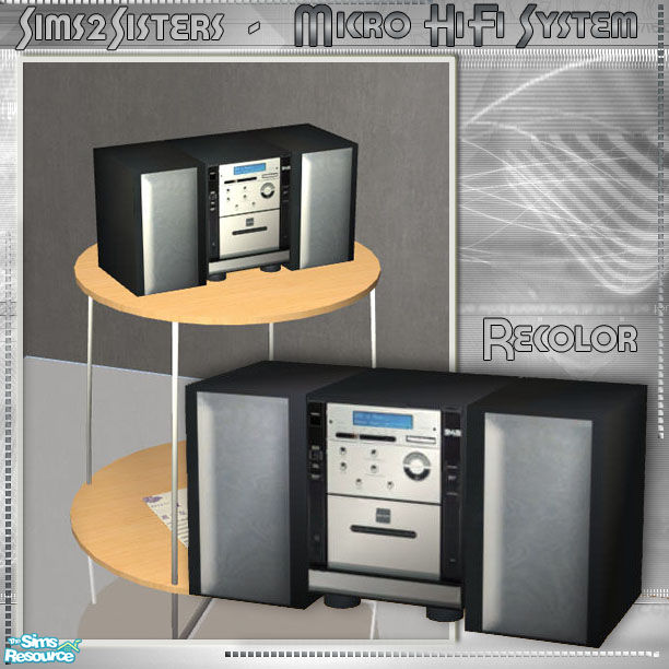 The Sims Resource - S2S Micro HiFi System - Recolor